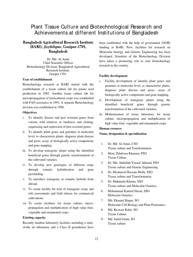 Achievement of Different PTC&B Lab 7th Conf 2 | PDF | Biotechnology ...
