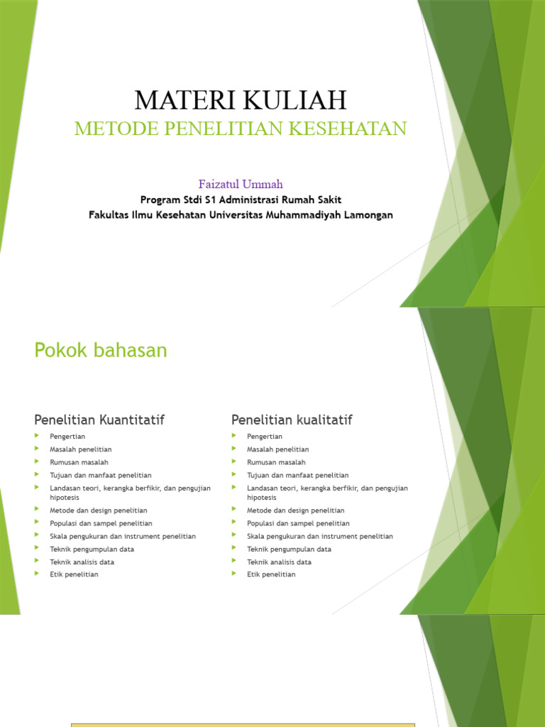 Materi Kuliah Metpen | PDF