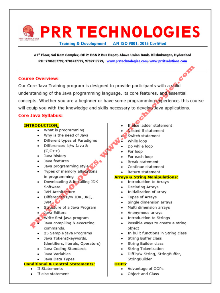 Core Java | PDF | Class (Computer Programming) | Java (Programming ... Core Java | PDF | Class (Computer Programming) | Java (Programming ...