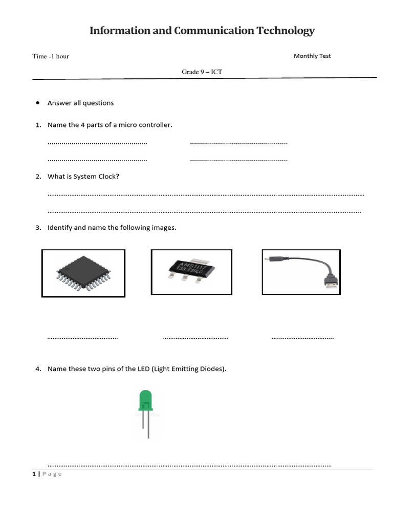 Grade 9 ICT - Arduino | PDF | Arduino | Manufactured Goods