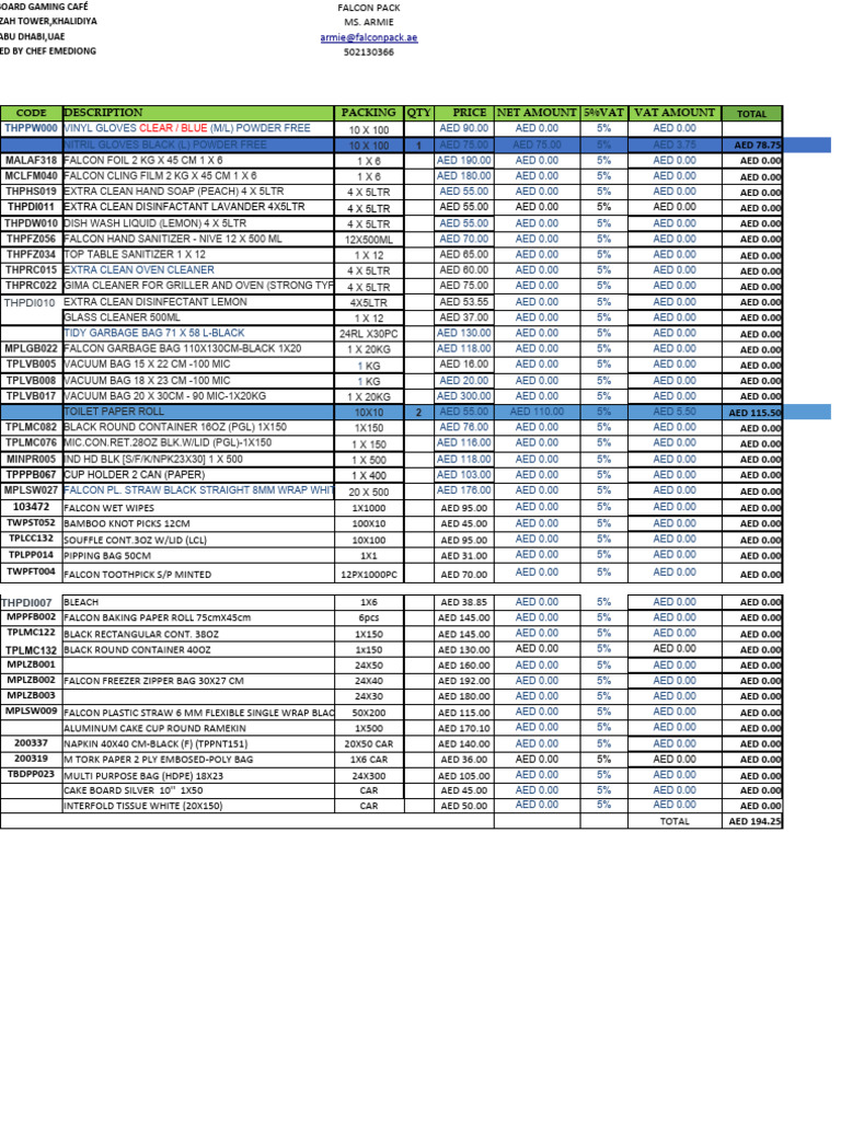 Falcon Pack | PDF | Hygiene | Products Of Chemical Industry
