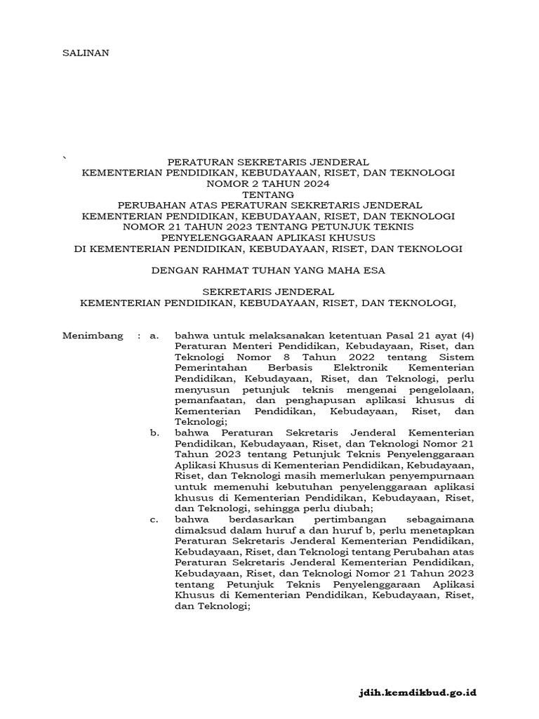 Jdih Kemdikbud Go Id Sjdih Siperpu Dokumen Salinan
