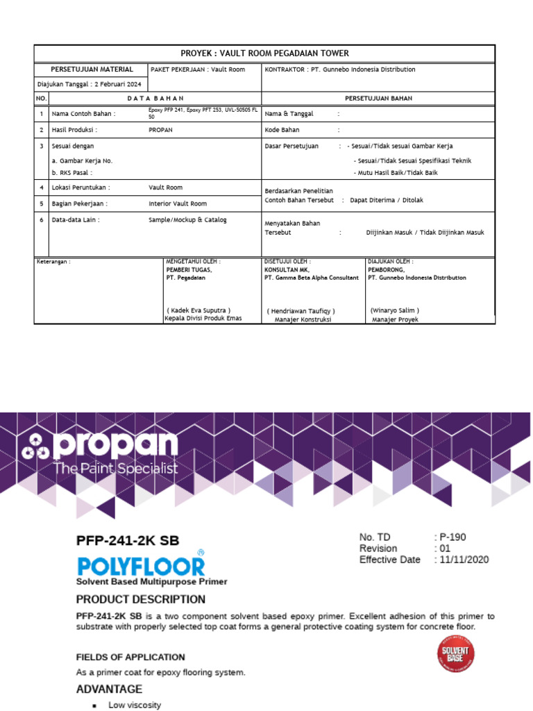 Form Persetujuan Material Epoxy Propan | Download Free PDF | Epoxy ...