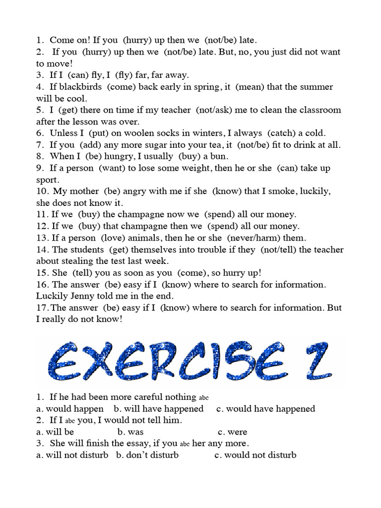 More Conditionals 2 | PDF