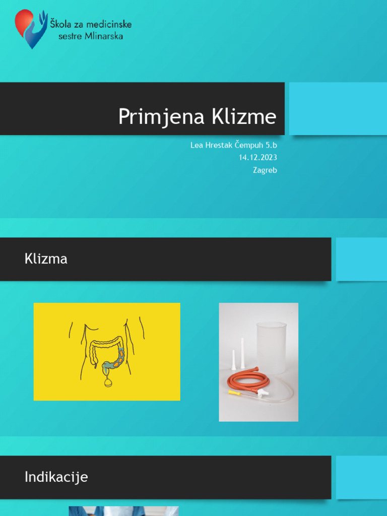 Primjena Klizme | PDF