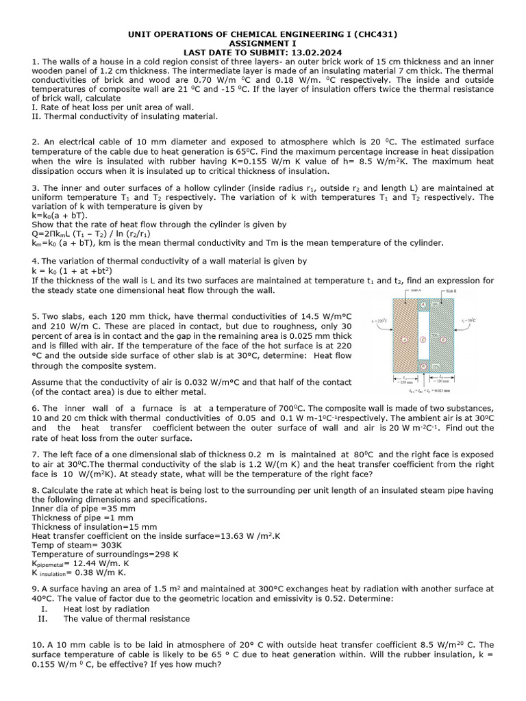 Assignment 7.2.2024 | PDF | Heat Transfer | Thermal Insulation
