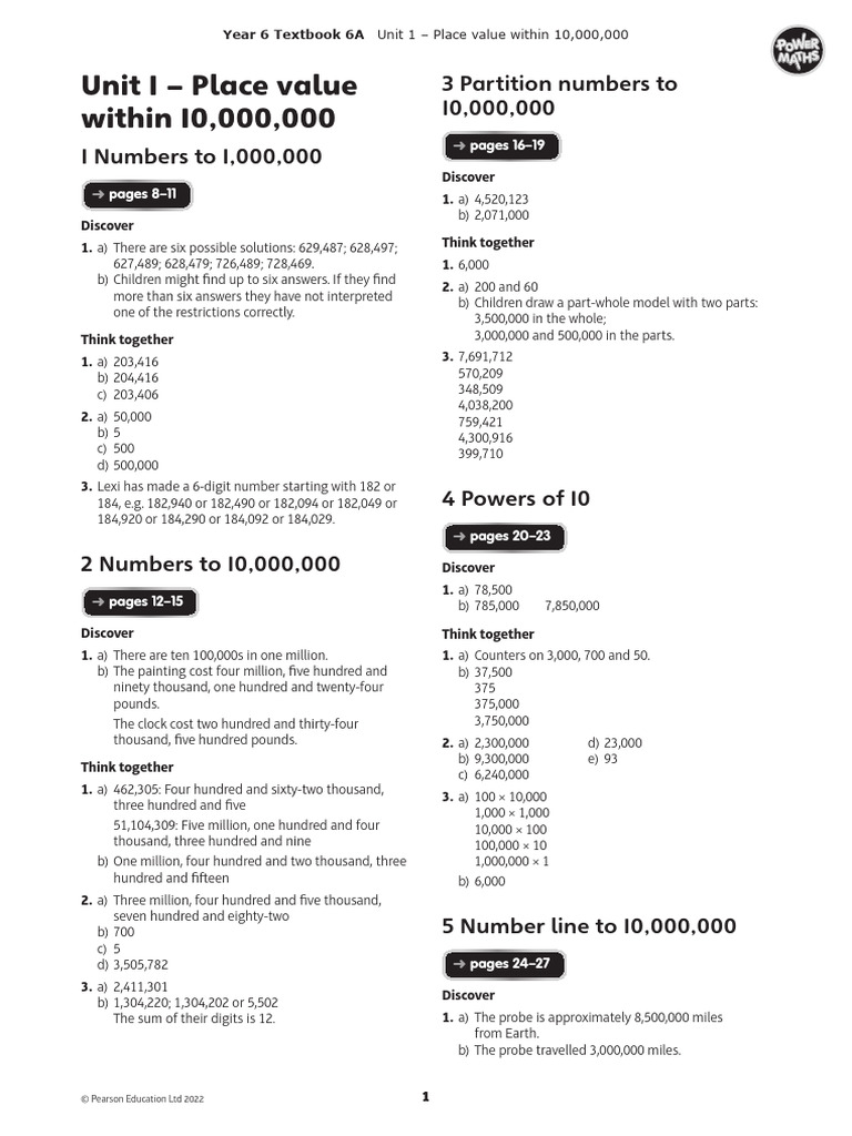 PM2 Y6A Textbook Answers | PDF | Number Theory | Elementary Mathematics