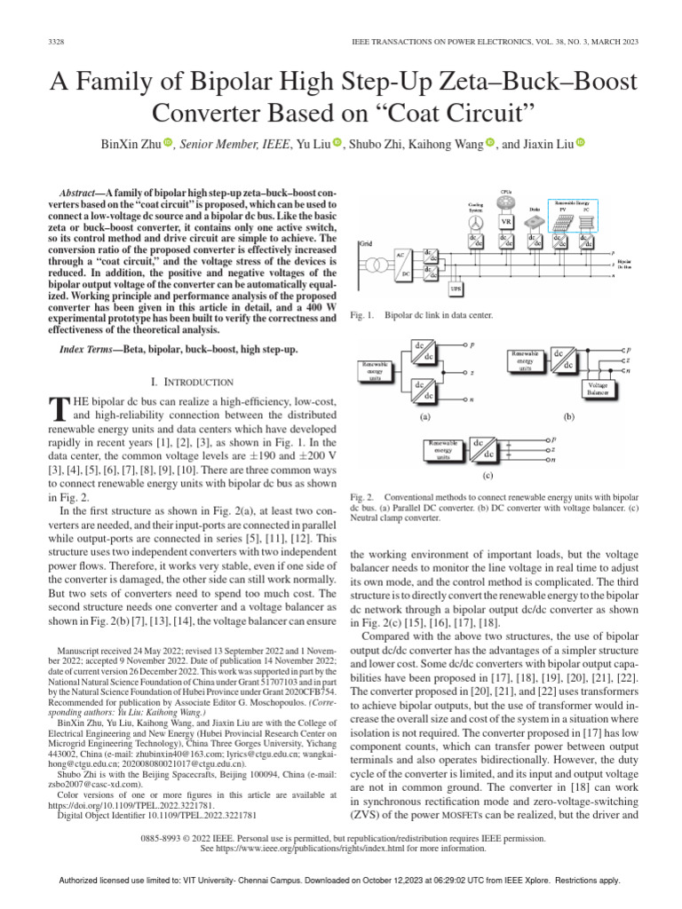A Family of Bipolar High Step-Up ZetaBuckBoost Converter Based On Coat ...
