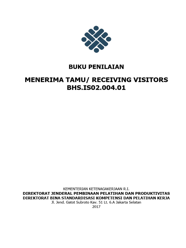 Menerima Tamu/ Receiving Visitors BHS - IS02.004.01: Buku Penilaian | PDF | Career & Growth