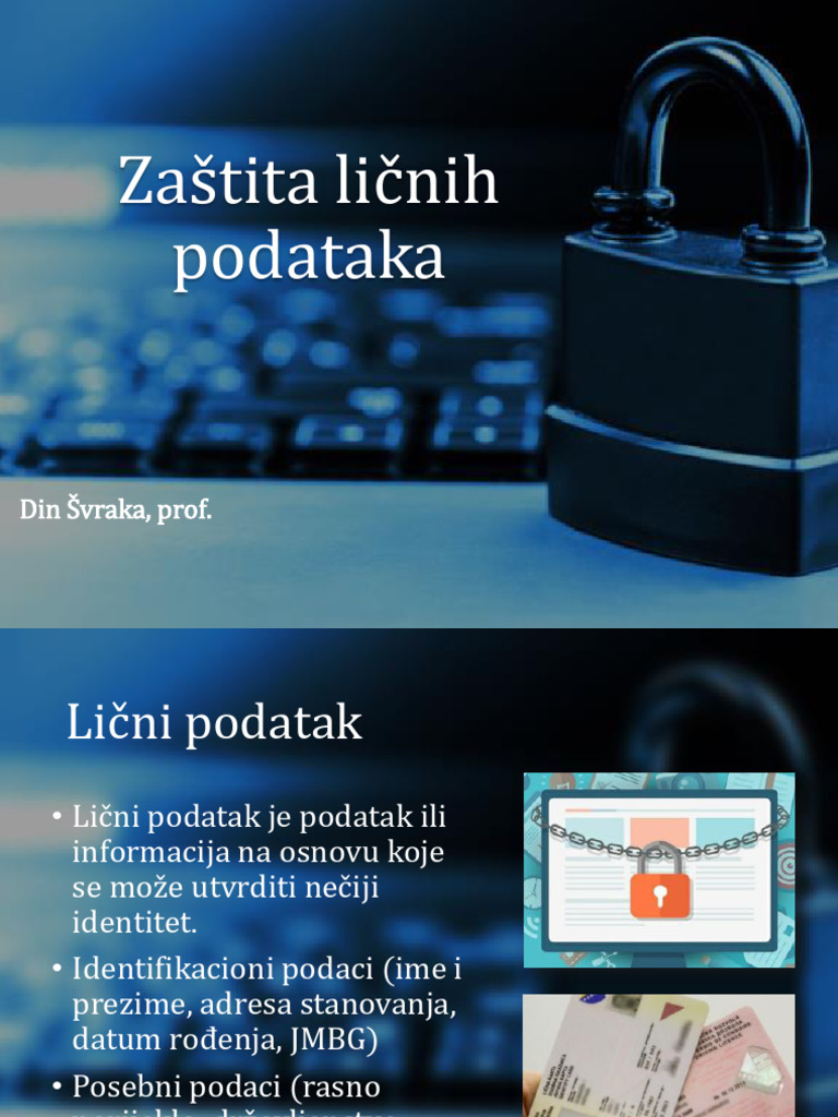 Zaštita ličnih podataka (1) | PDF