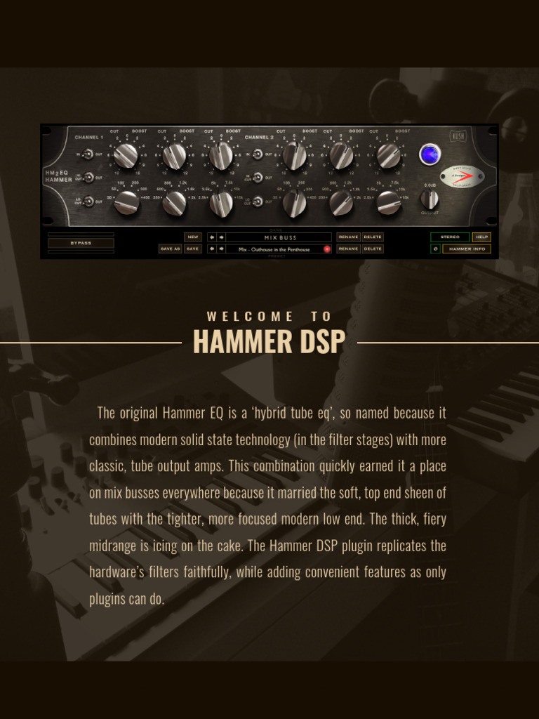 USER MANUAL - Hammer DSP | Download Free PDF | Equalization (Audio ... USER MANUAL - Hammer DSP | Download Free PDF | Equalization (Audio ...