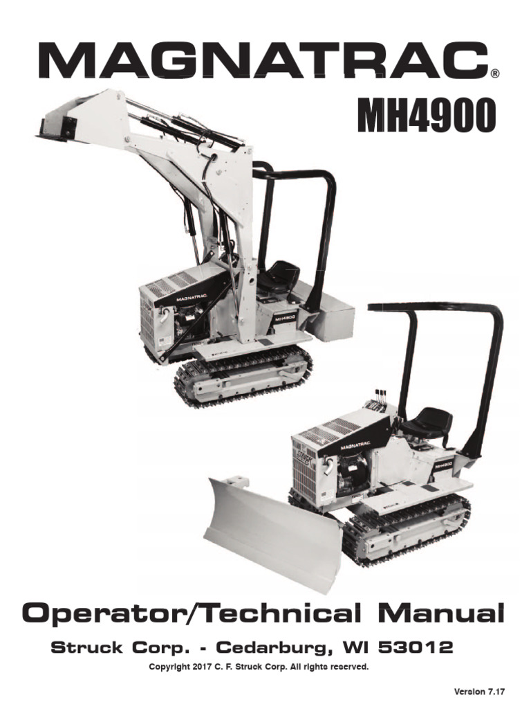 MH4900 Operator Technical Manual 7.17 Web | PDF | Valve | Brake