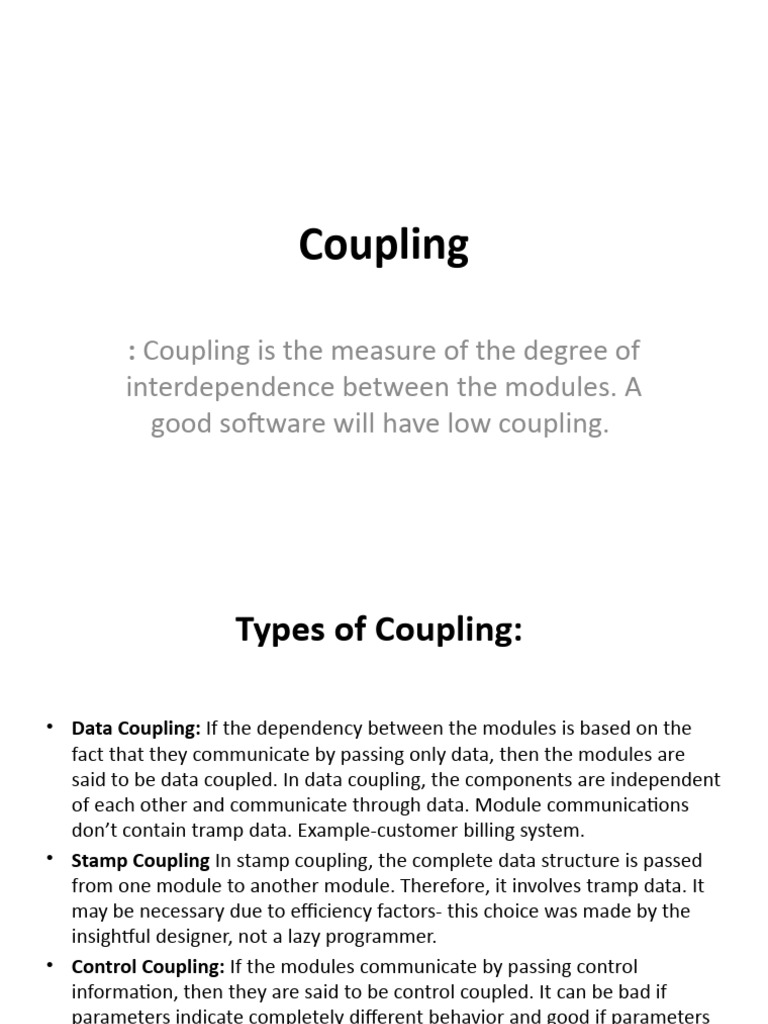 Coupling and Cohesion | PDF | Computer Program | Programming