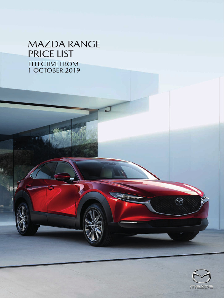 Mazda Range Price List: Effective From 1 OCTOBER 2019 | PDF | Fuel Economy In Automobiles ...