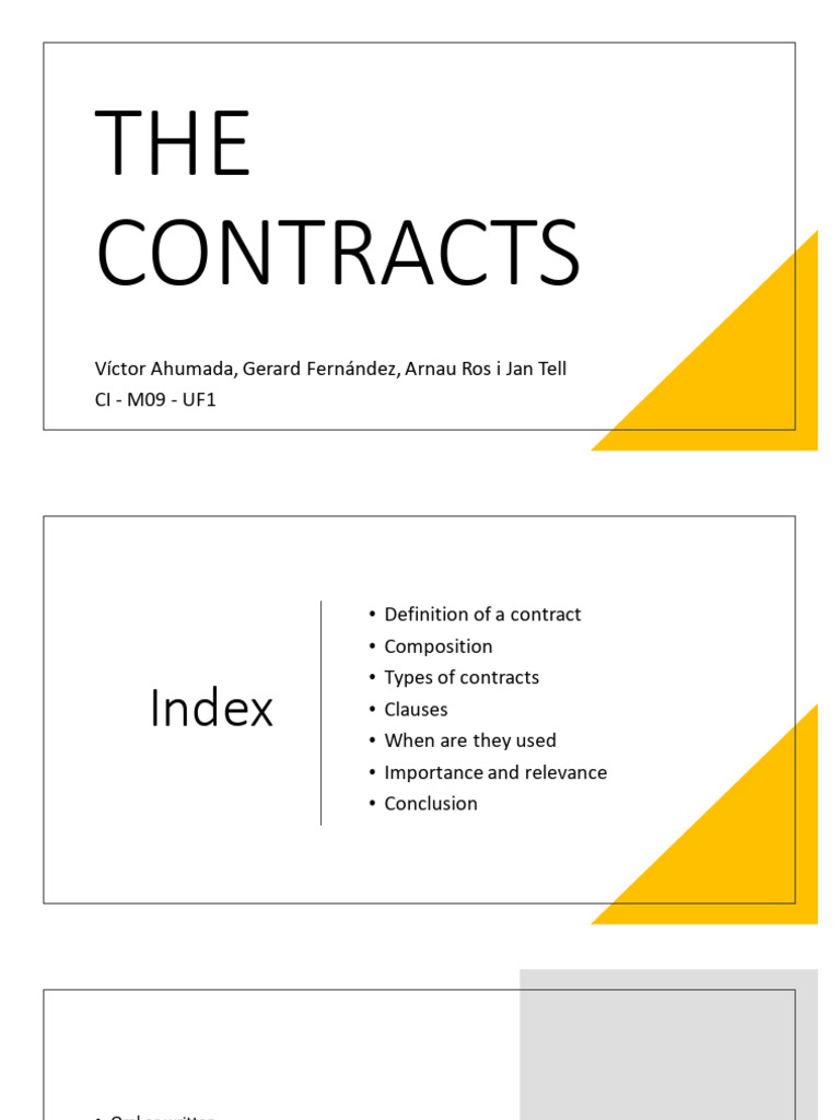 The Contracts | PDF | Finance & Money Management | Law