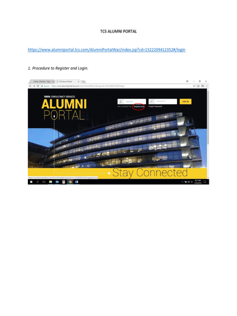 TCS Alumni Portal | PDF | Computers