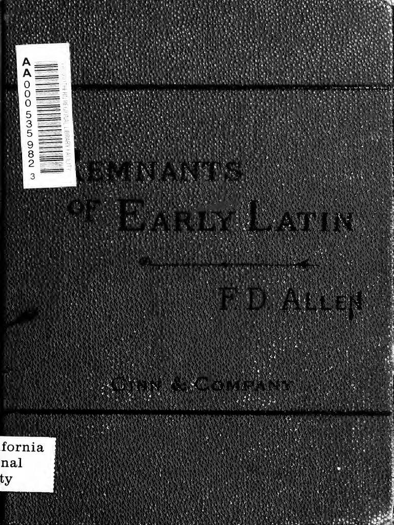 Remnants of Early Latin | PDF | Languages Of Europe | Linguistics