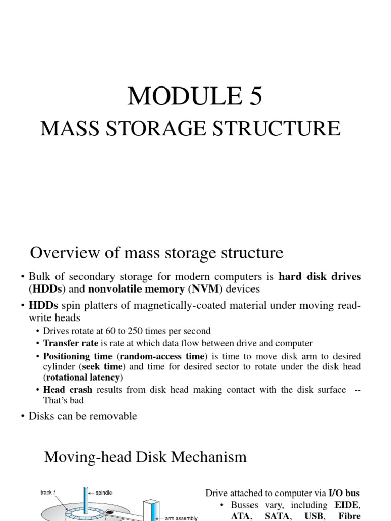 MODULE5 Mass Storage Struc | PDF | Hard Disk Drive | Computer Data Storage MODULE5 Mass Storage Struc | PDF | Hard Disk Drive | Computer Data Storage