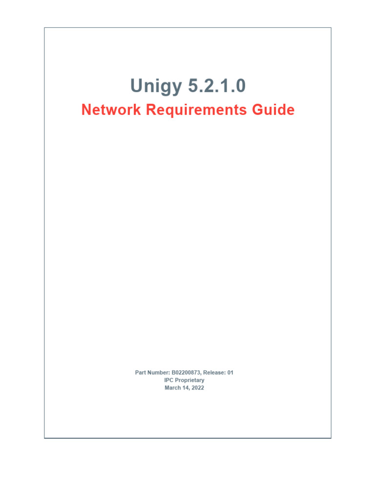 Unigy NetworkRequirementsGuide v5210 | Download Free PDF | Computer Network | Network Interface ...