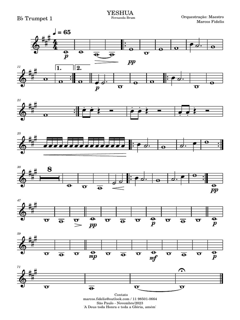 Yeshua-Bb Trumpet 1 | PDF