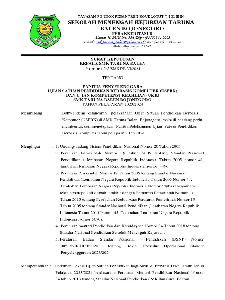 SK Ukk-Uspbk SMK T 2024 | PDF