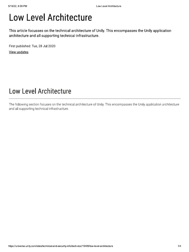Unily - Low Level Architecture | PDF