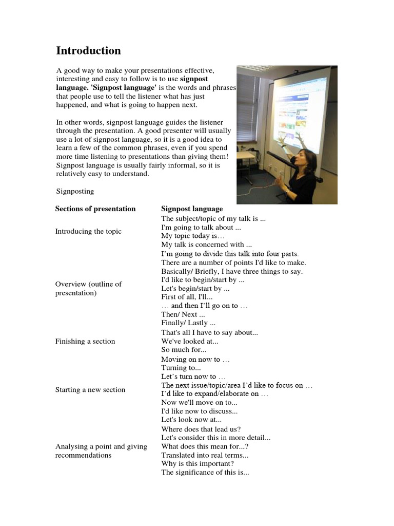 Effective Presentation Signposting | PDF | Human Communication