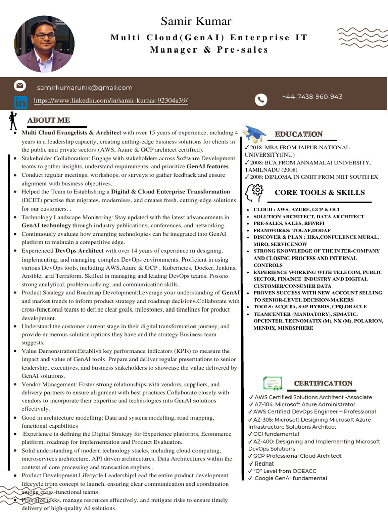 Solution Architect (GenAI) | PDF | Cloud Computing | Amazon Web Services