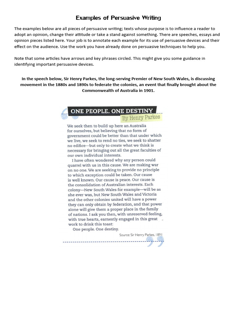 Examples of Persuasive Writing | PDF