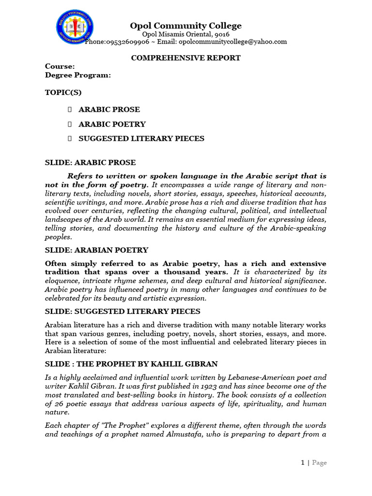 Comprehensive Report | PDF | Poetry | Ancient Egyptian Religion