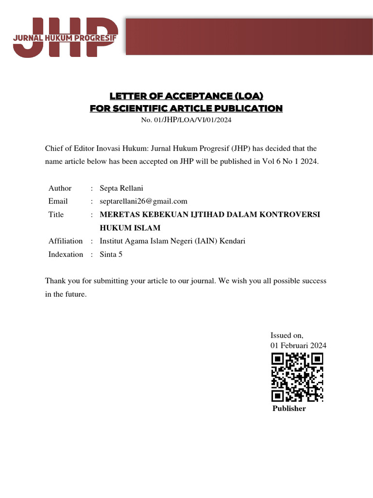 No. 01-JHP-LOA-VI-02-2024 | PDF