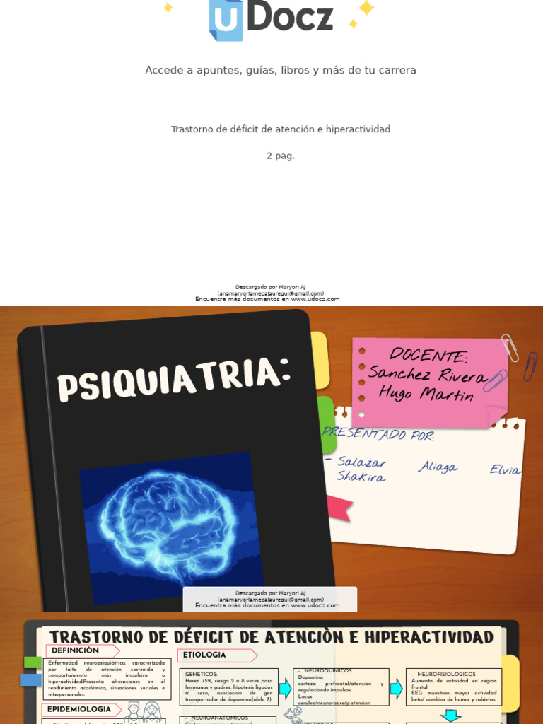 Trastorno de Deficit 408797 Downloadable 804748 | PDF | Desorden hiperactivo y deficit de ...