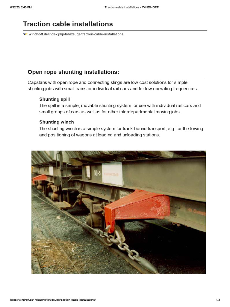 Traction Cable Systems Guide | PDF | Rope | Rail Transport