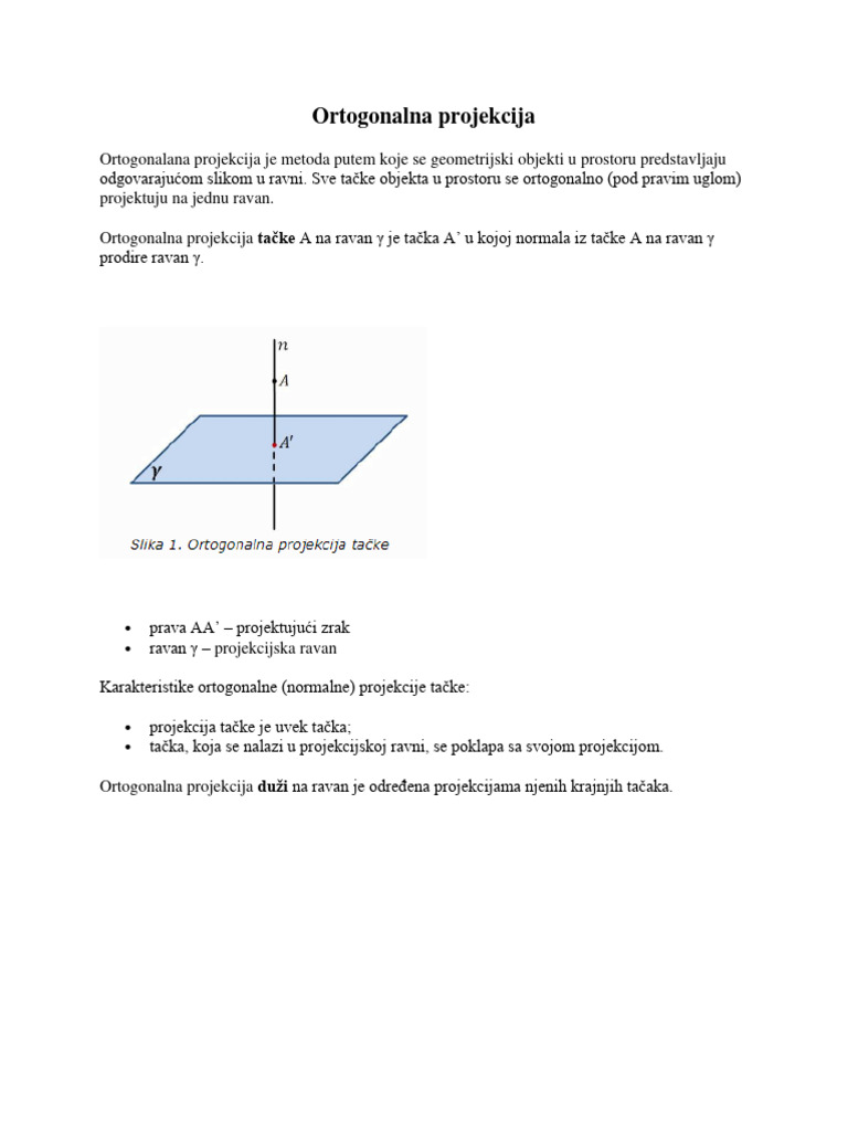 Ortogonalna Projekcija | PDF