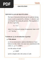 Gravitation Class11 Formulas | PDF