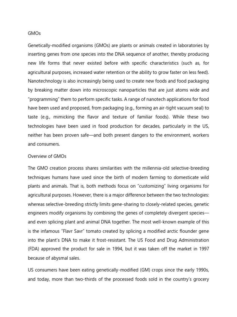 Article | PDF | Genetic Engineering | Genetically Modified Organism