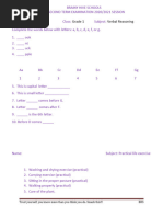 Kindergarten - Exam Paper | PDF