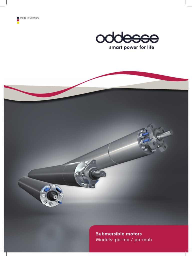 Oddesse Submersible Motors (Brochure) | PDF | Electric Motor | Pump