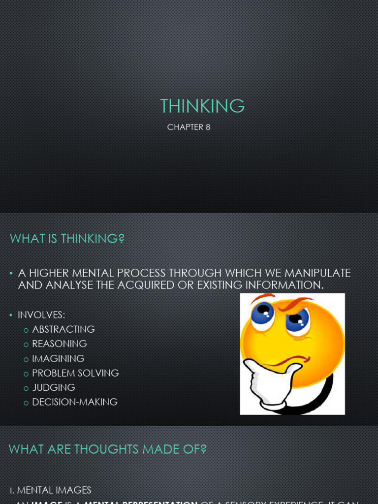 Chap 8 THINKING | PDF | Thought | Creativity