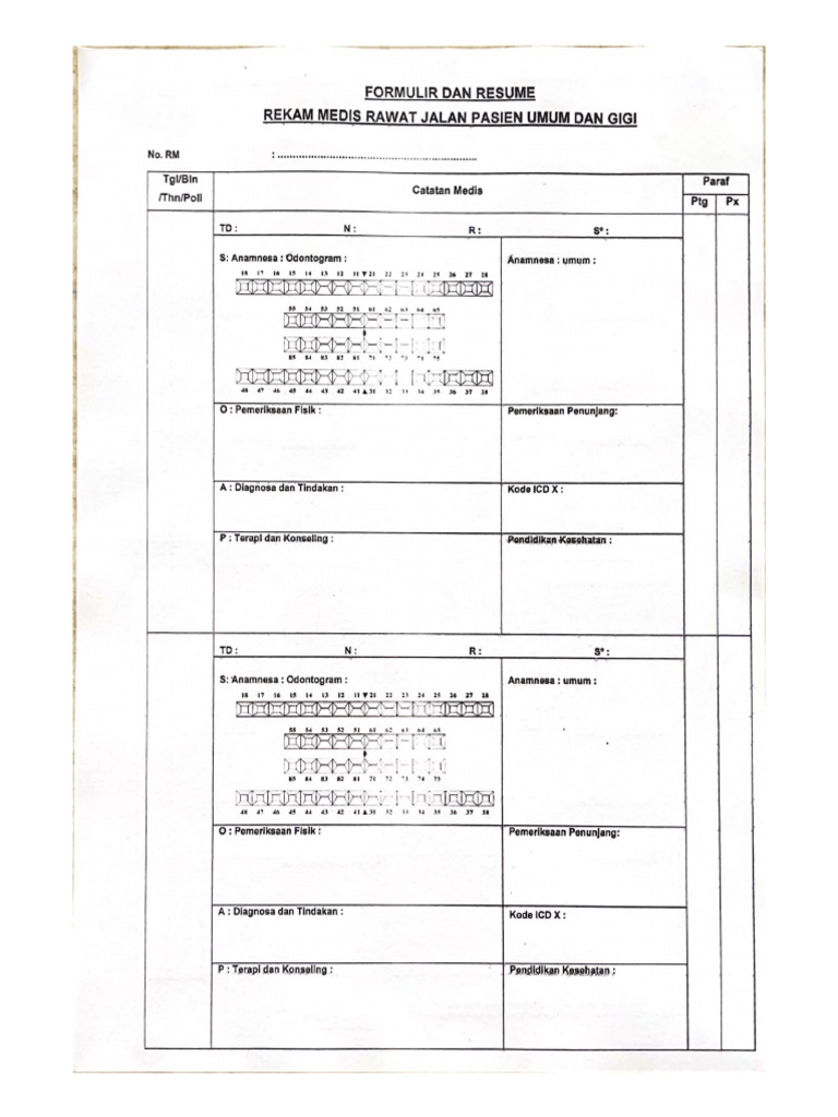 Formulir Dan Resume | PDF