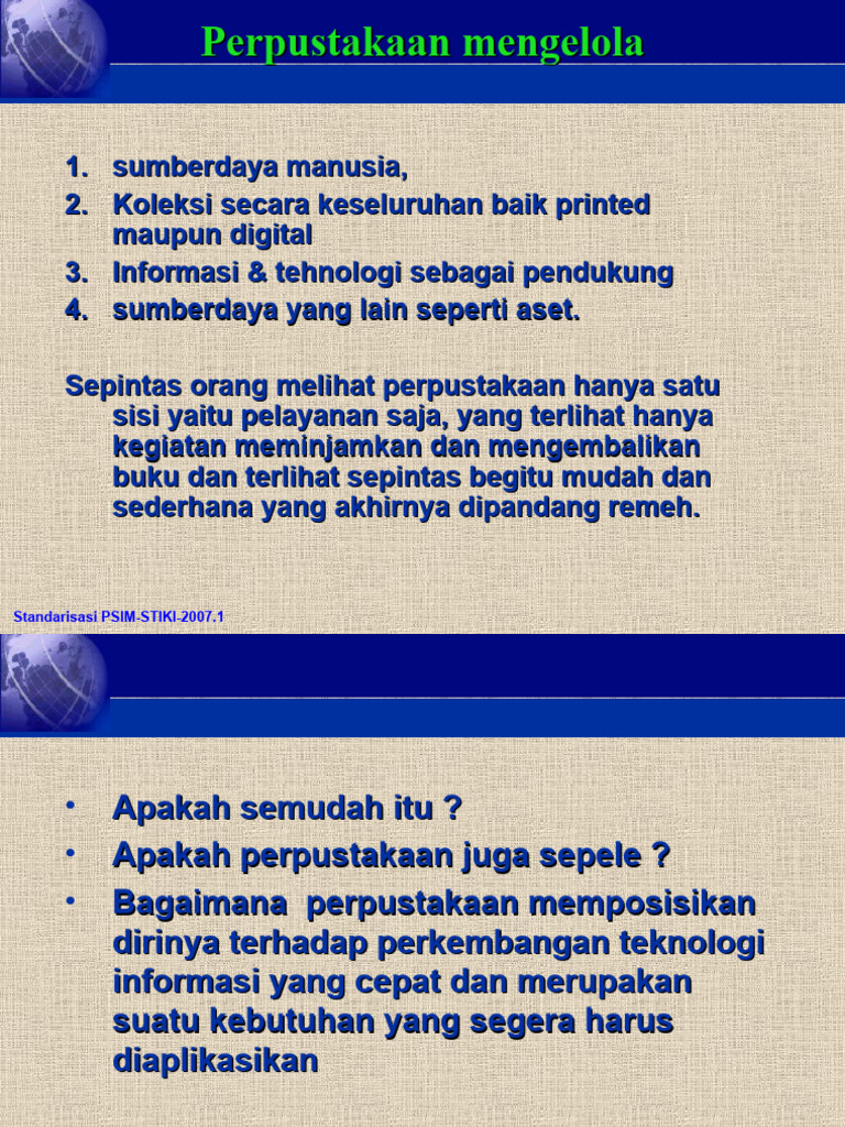 Standarisasi PSIM-STIKI-2007.1 | PDF | Karier & Perkembangan | Bisnis