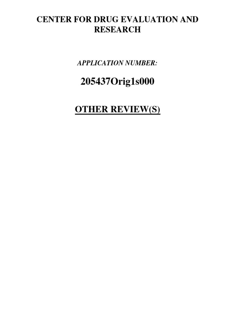 Orig 1 S 000 Other R | PDF | Food And Drug Administration | Pharmacology