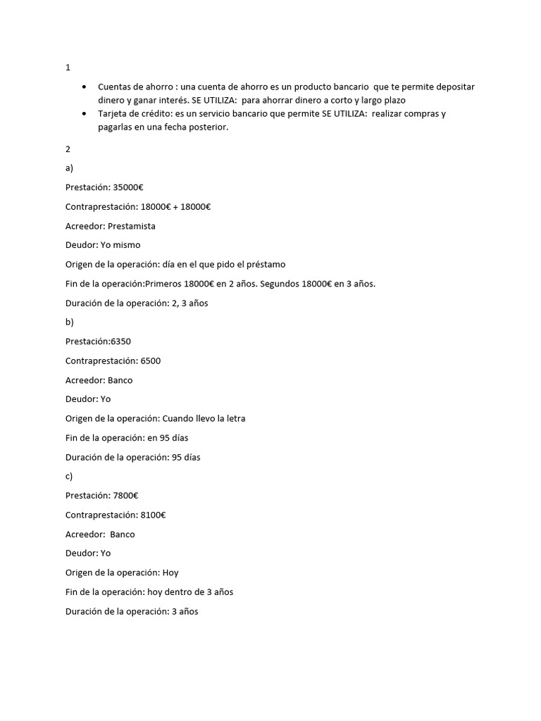 Ejercicios Tema 2 Hugo | PDF | Bancos | Responsabilidad (contabilidad financiera)