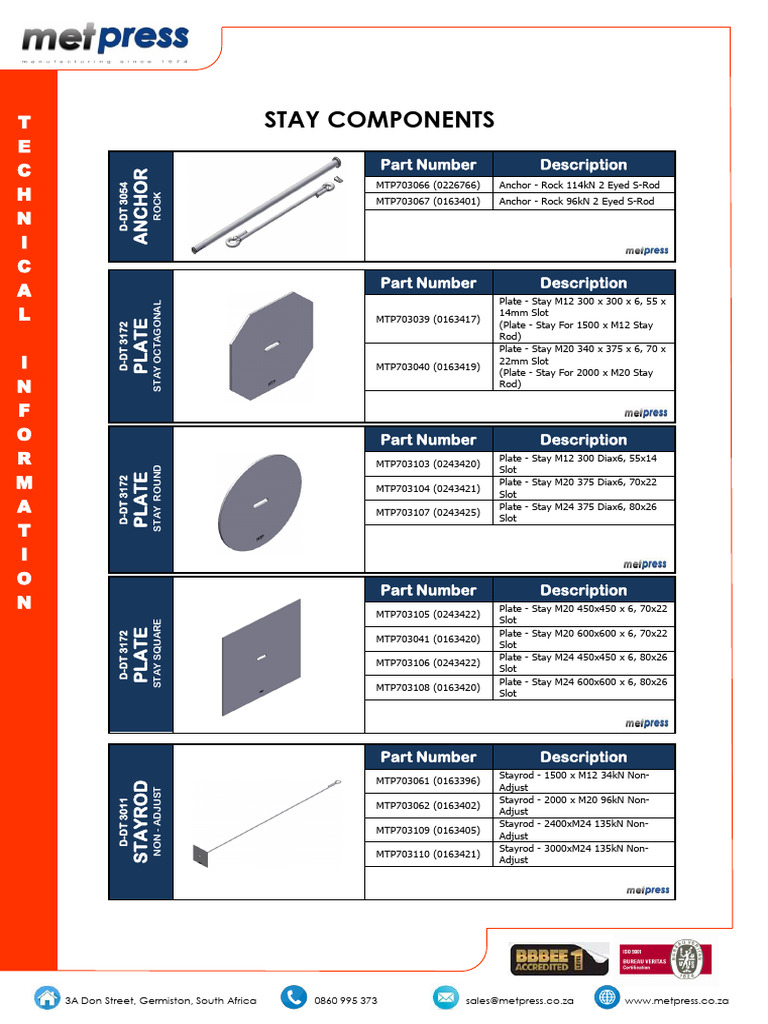 Stay Components & Assemblies Guide | PDF