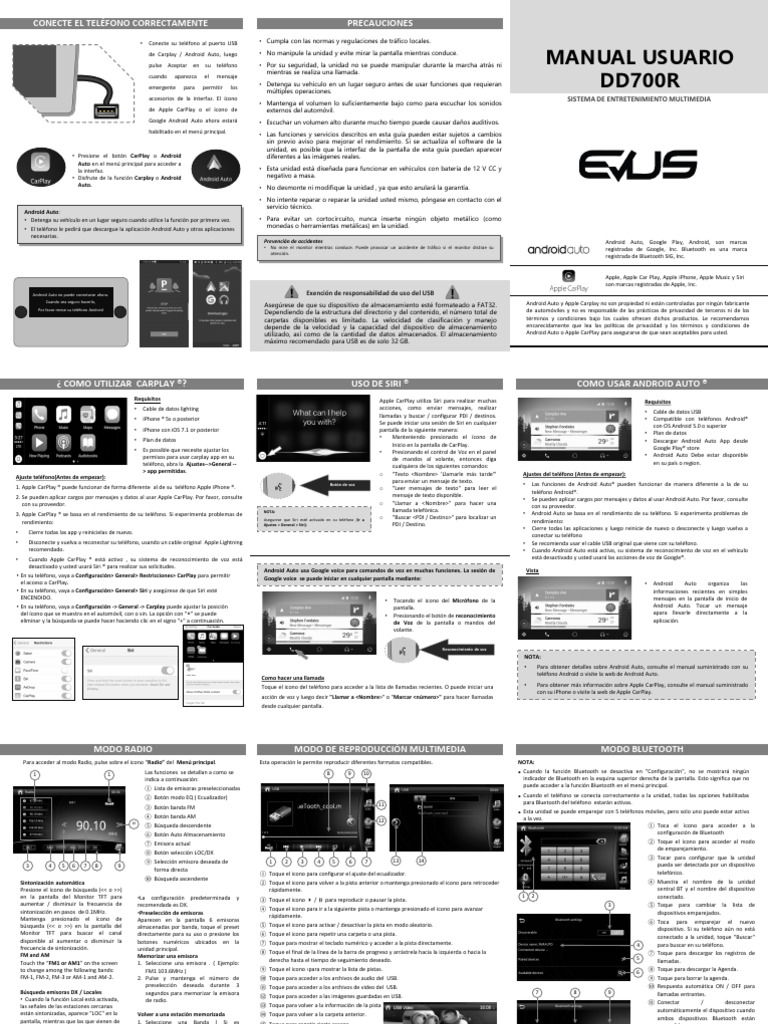 Manual Usuario EVUS DD700R-Spanish | PDF | Yo telefono | Android ...