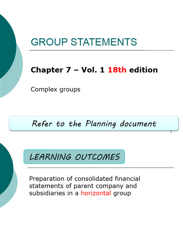 Financial Group Consolidation Guide | PDF | Subsidiary | Corporations