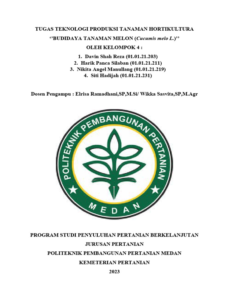 Tugas Teknologi Produksi Tanaman Hortikultura | PDF