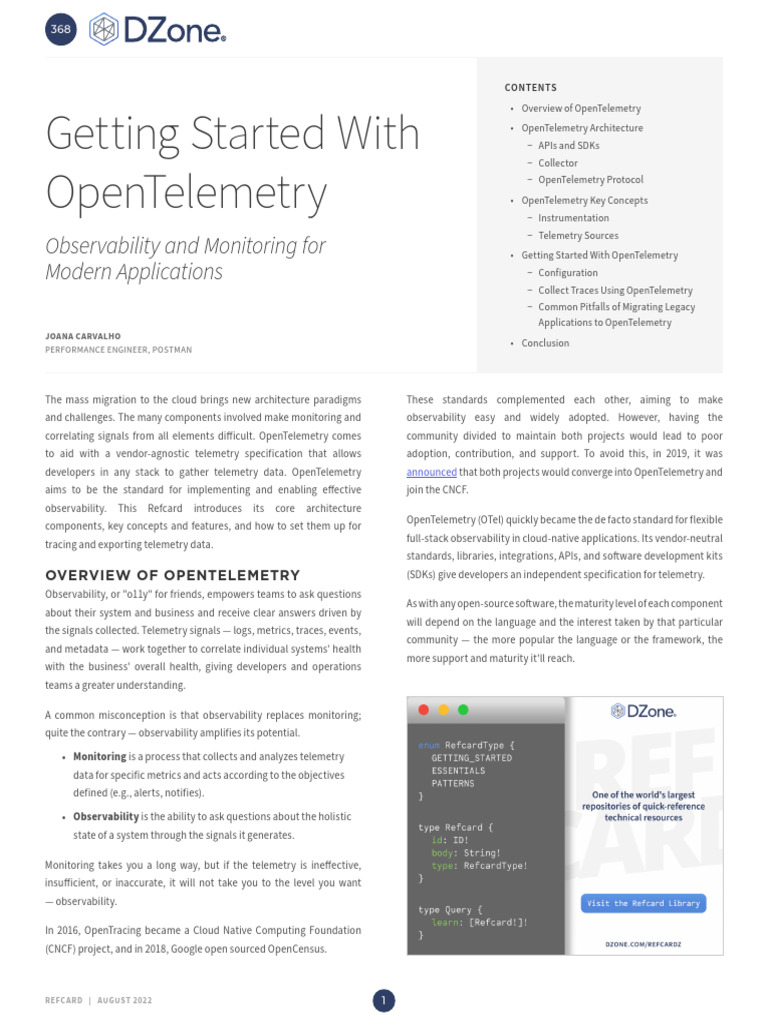 House Dzone Refcard 368 Getting Started Openteleme | PDF | Library ... House Dzone Refcard 368 Getting Started Openteleme | PDF | Library ...