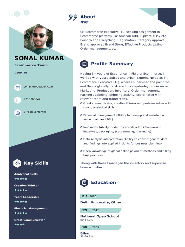 Resume Format | PDF | E Commerce | Brand