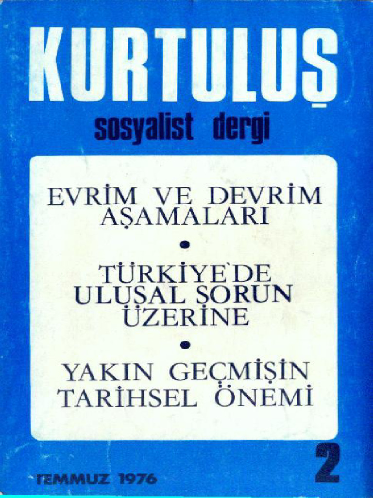 KSD 2 EvrimVeDevrimAsamalari TurkiyedeUlusalSorunUzerine YakinGecmisinTarihselOnemi | PDF